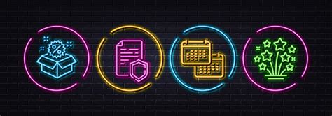 판매 데이터 보안 및 일정 최소 라인 아이콘 웹 응용 프로그램의 경우 인쇄 네온 레이저 3d 조명 벡터 사생활에 대한 스톡 벡터 아트 및 기타 이미지 Istock