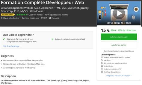 Révisez Ou Apprenez Le Html Le Css Ou Encore Le Javascript Pour