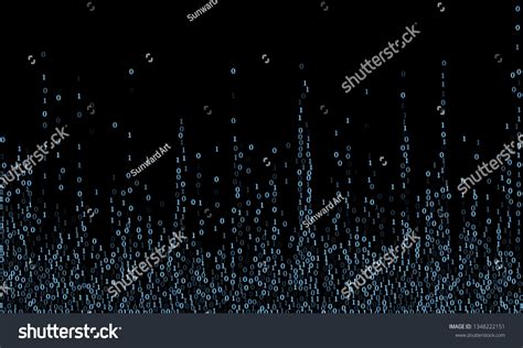 Streaming Binary Code Cyber Background Hacker Stock Vector Royalty