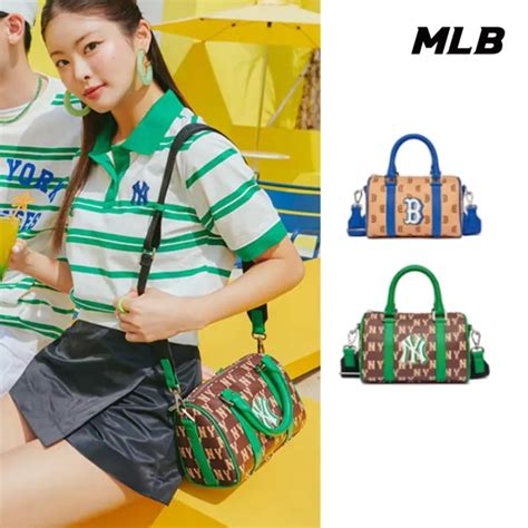 【mlb】手提包 波士頓包 肩背包 Monogram系列 紅襪洋基隊3abws023n 兩款任選 Momo購物網 好評推薦