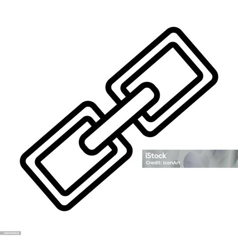 Link Button Icon From User Interface Collection Thin Linear Link Button