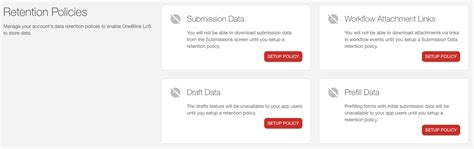Retention Policies Oneblink Support Portal
