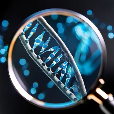 Dna Sequence Examined Under A Magnifying Glass Stock Illustration Illustration Of Care Close