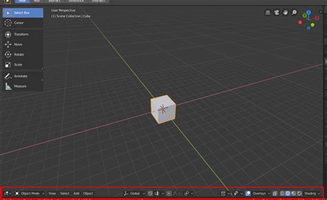blender 2 8 toolbar at the bottom basics and interface blender