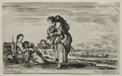 Various Figures And Landscapes Two Mothers Chatting Together