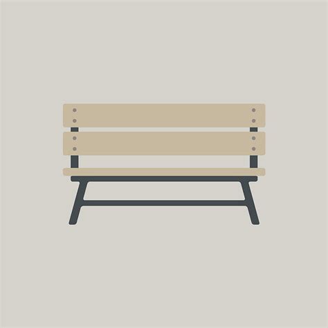 무료 다운로드 화려한 배경 공원 벡터에 고립 된 나무 벤치 Ai Eps Uidownload