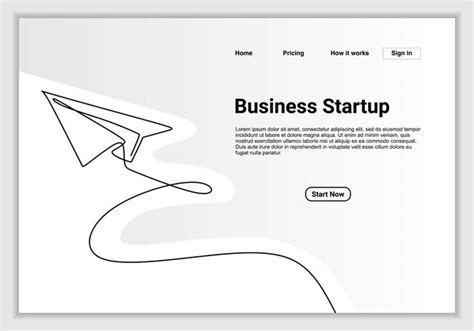 종이 비행기의 연속 선 그리기 프리미엄 벡터