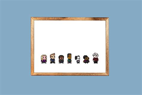 Community 8 Bit Video Game Characters Digital Print The Greendale Seven Digital Estate Planning