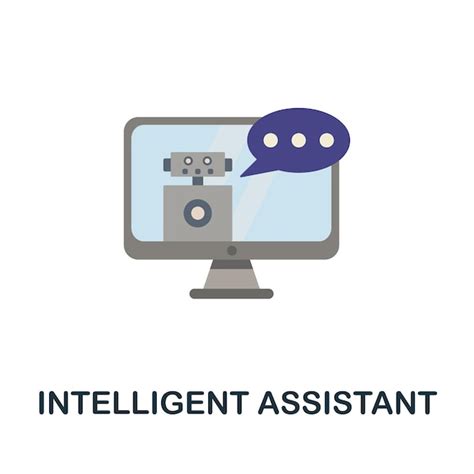 Premium Vector Intelligent Assistant Flat Icon Colored Sign From