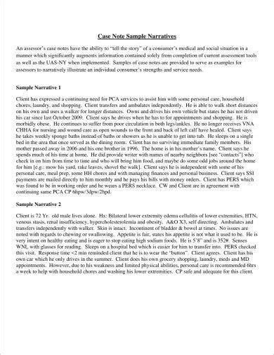 Case Note Examples To Download