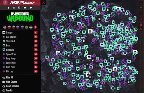 Free Interactive Map With Collectibles And Activities For Nfs Unbound