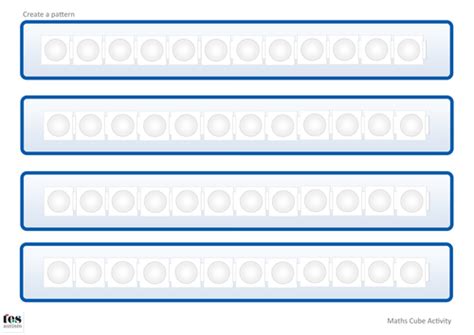Continue The Maths Cube Patterns 3 Colour Teaching Resources