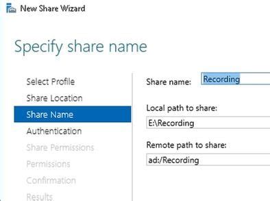 Configure NFS Share To Use As Storage For CMS Recorder Cisco