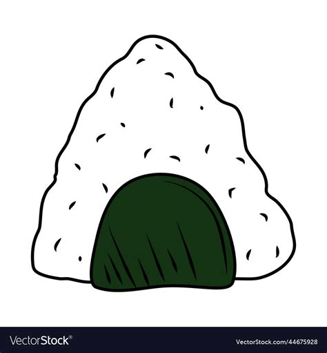 Rice Triangle With Nori Royalty Free Vector Image