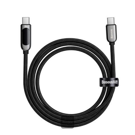 Baseus Display Fast Charging Data Cable Type C To Type C 100W 2m Black BASEUS NIGERIA
