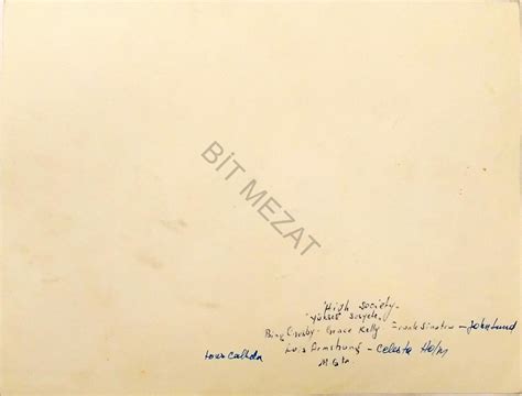 Sinema YÜksek Sosyete Filminden Güzel Bir Sahne Grace Kelly Bing