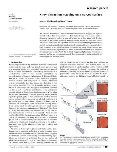 Pdf X Ray Diffraction Mapping On A Curved Surface Dokumen Tips