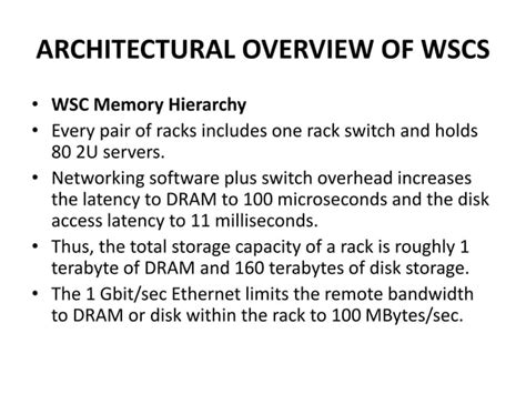 Warehouse Scale Computer Pptx Computer Networking Computing