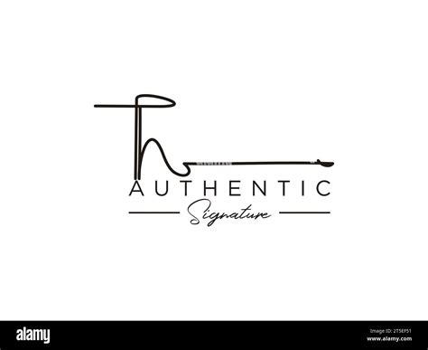 Th Signature Logo Template Vector Stock Vector Image And Art Alamy