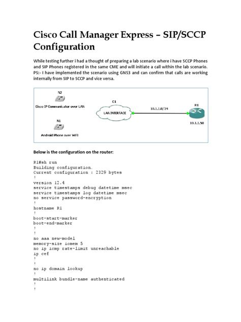 Callmanager Express Sip Sccp Pdf Session Initiation Protocol Voice Over Ip
