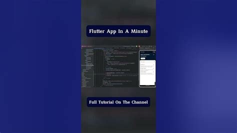 Production Ready Flutter App In A Minute Coding Flutter