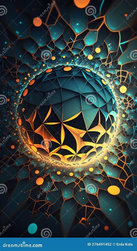 Generative Ai Illustrations Geometry Patterns Background Mixed