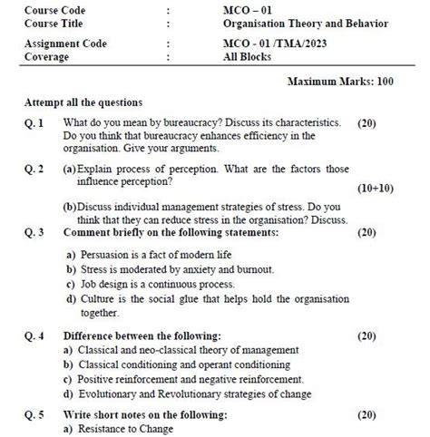 Ignou Mco Solved Assignment English Medium