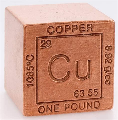 1 Pound 999 Fine Copper Cube