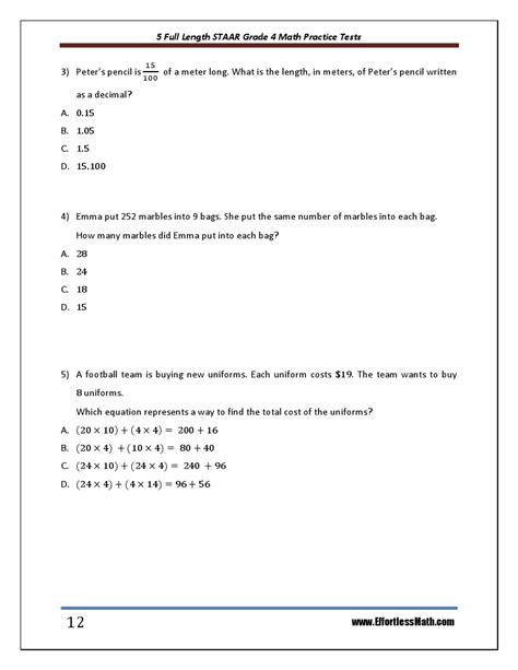 5th Grade Staar Test Math
