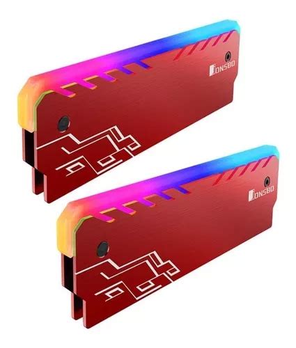 kit 2 dissipadores calor memória ram led rgb ddr2 ddr3 ddr4 frete grátis