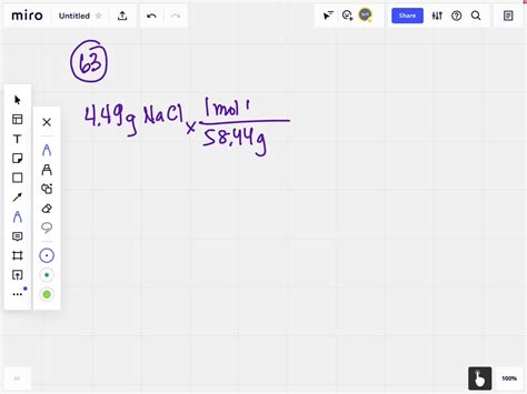 Solved What Is The Molarity Of A Solution Prepared By Dissolving 4 49 G Of Sodium Chloride In