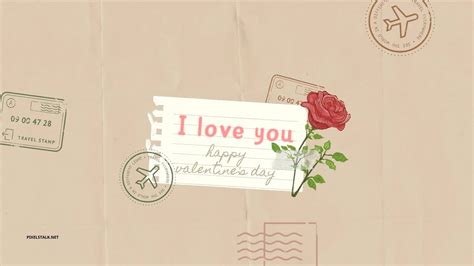 Download Valentines Postcard Aesthetic Wallpaper