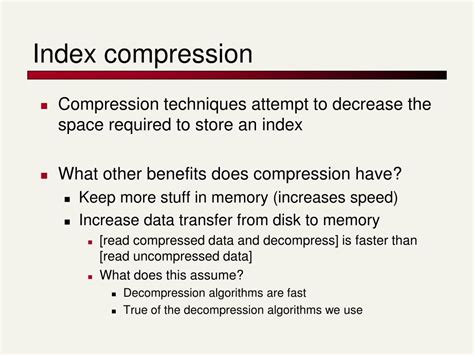 Ppt Index Compression Powerpoint Presentation Free Download Id 2427576
