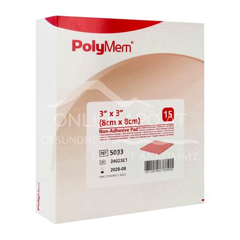 Polymem® Non Adherent Dressing 8 X 8 Cm Delivered Fast And Affordable