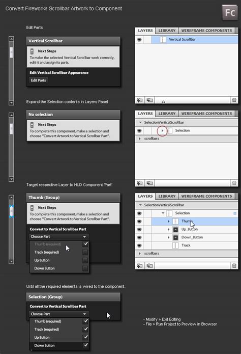 fireworks to flash catalyst scrollbar panel toolkit heathrowe