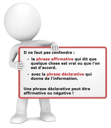 Différence Entre Phrases Déclaratives Et Phrases Affirmatives