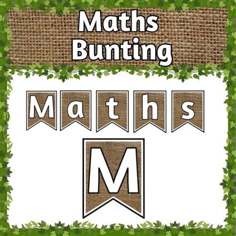Maths Hessian Display Bunting Primaryresourcerack