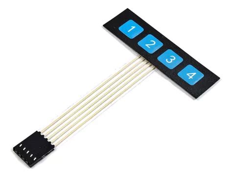 Teclado Matricial De Membrana 4 Teclas Formato 1x4 Arduino Mercadolivre