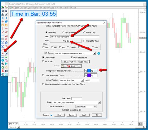 Displaying Timeticksrange Left In Bar Linn Software