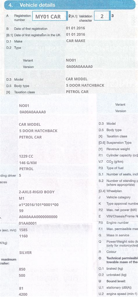 V5 Registration Online How Car Specs