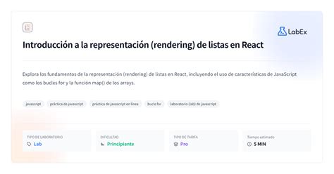 Representación Rendering De Listas En React Labex
