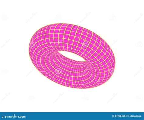 Cyberpunk 3d Mesh Torus Patch Stock Vector Illustration Of Patch Future 349054954