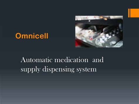 Omnicell Presentation For Nursing Informatics