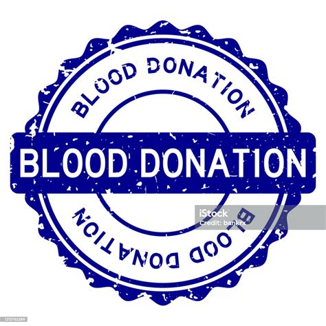 그런 지 블루 혈액 기증 단어 둥근 고무 물개 스탬프 흰색 배경 간호사에 대한 스톡 벡터 아트 및 기타 이미지 간호사 개념 개념과 주제 Istock