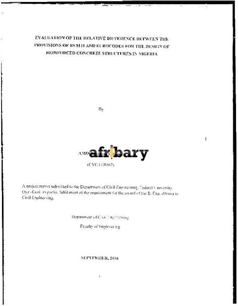Evaluation Of The Relative Difference Between The Provisions Of Bs 8110 And Eurocodes For The