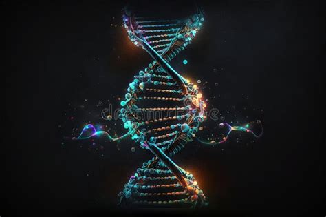 Dna Gene Helix Spiral Molecule Structure Generative Ai Stock Illustration Illustration Of