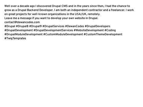 Ppt Drupal Backend Developer Powerpoint Presentation Free Download