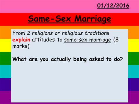 Eduqas Wjec Same Sex Relationships Teaching Resources