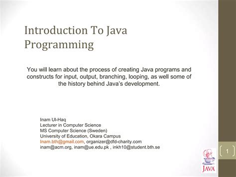 Introduction To Java Programming Part 2 Ppt Free Download