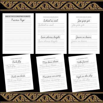 Cursive Handwriting Practice Pages Let S Learn Cursive By Hey Education